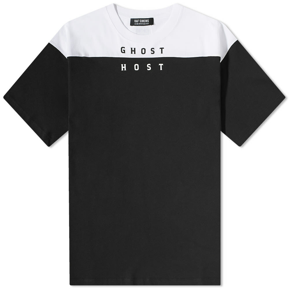 Raf Simons Men's Two Tone Ghost Print T-Shirt in Black/White Raf Simons