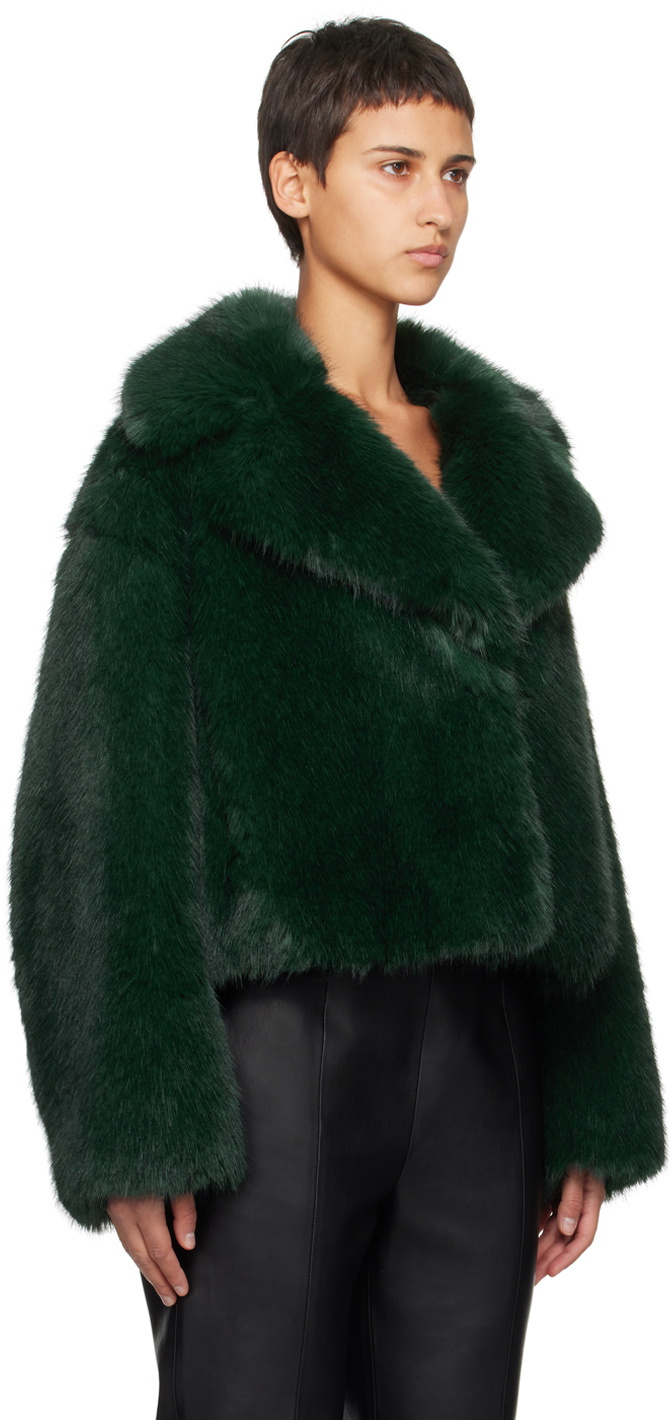 Stand Studio Green Samara Faux-Fur Jacket Stand Studio