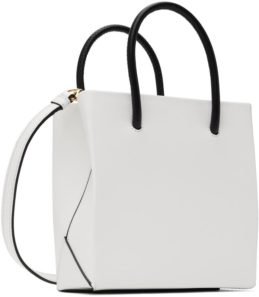Moschino White Mini '100% PURE MOSCHINO' Tote Moschino