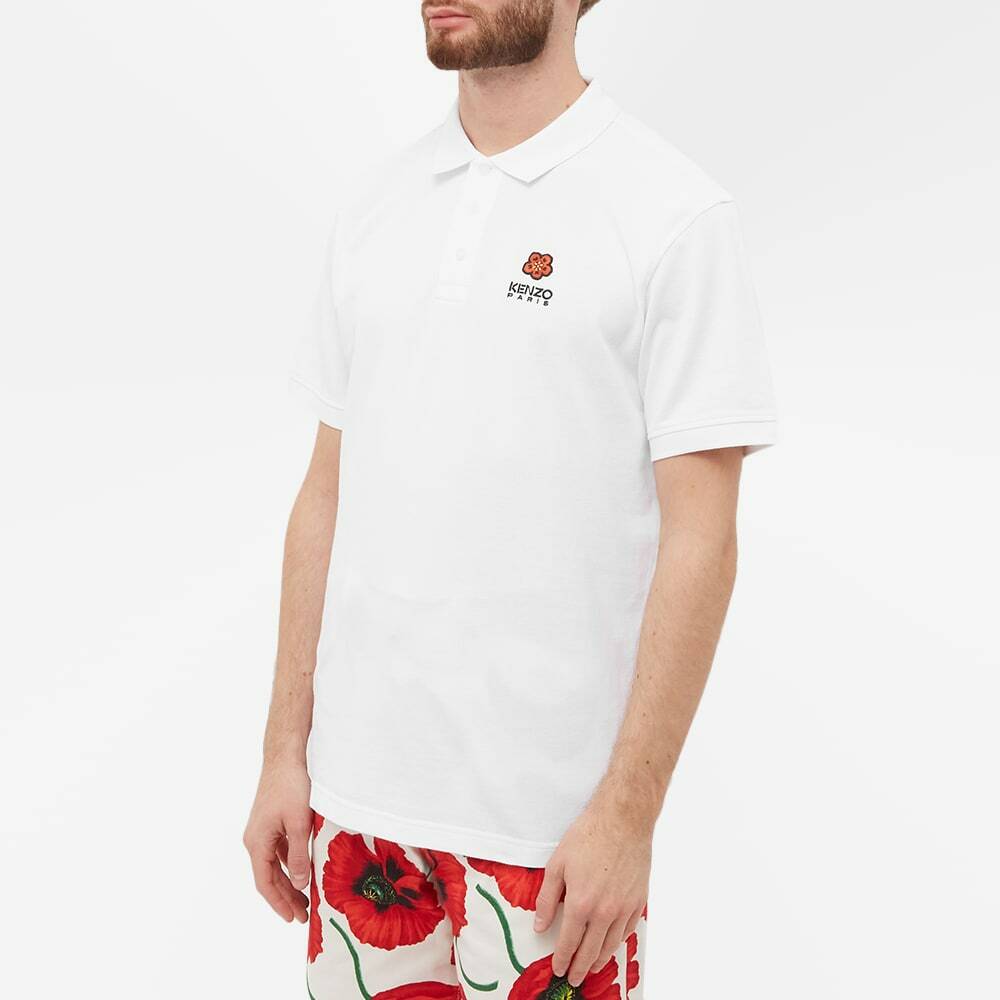 KENZO Paris Men's Kenzo Crest Logo Polo Shirt in White Kenzo
