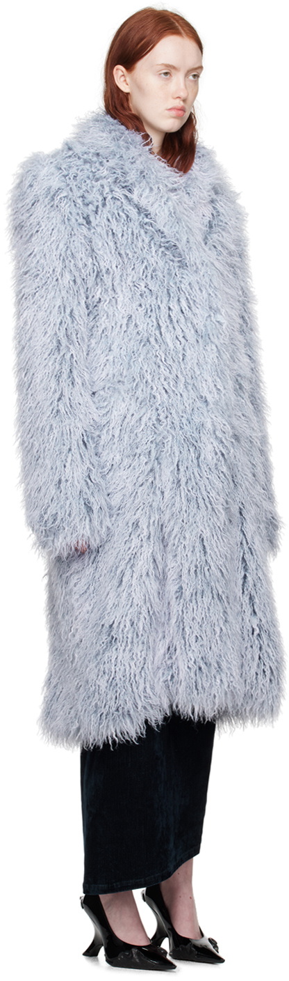 Ottolinger Blue Split Faux-Fur Coat Ottolinger