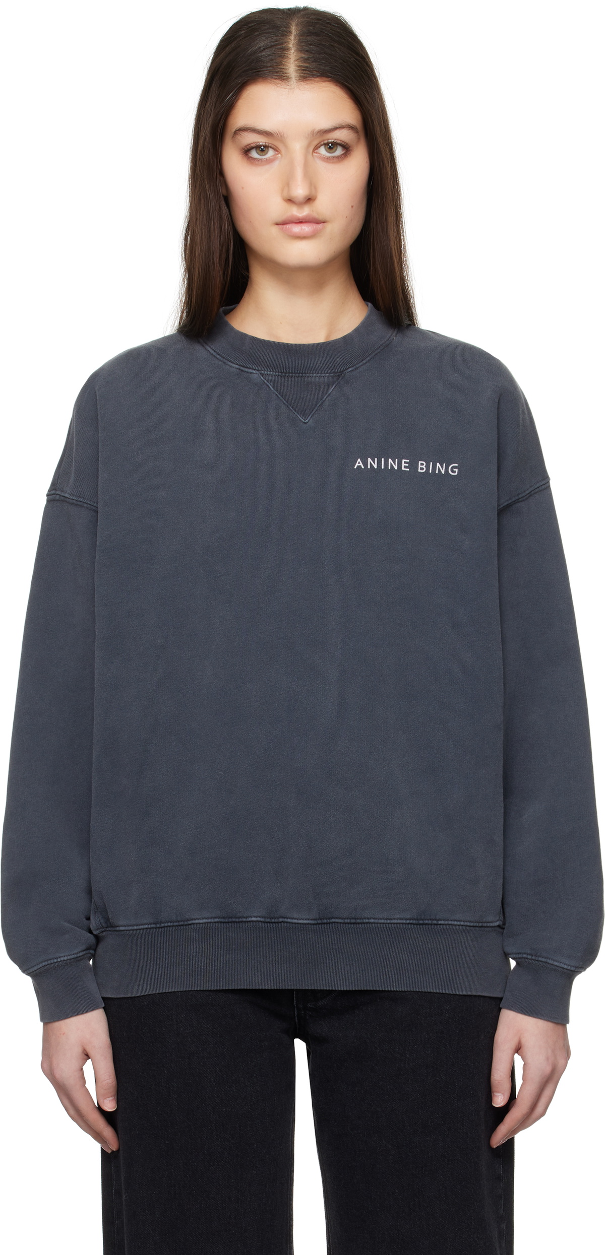 ANINE BING Black Jaci Twisted Snake Sweatshirt ANINE BING