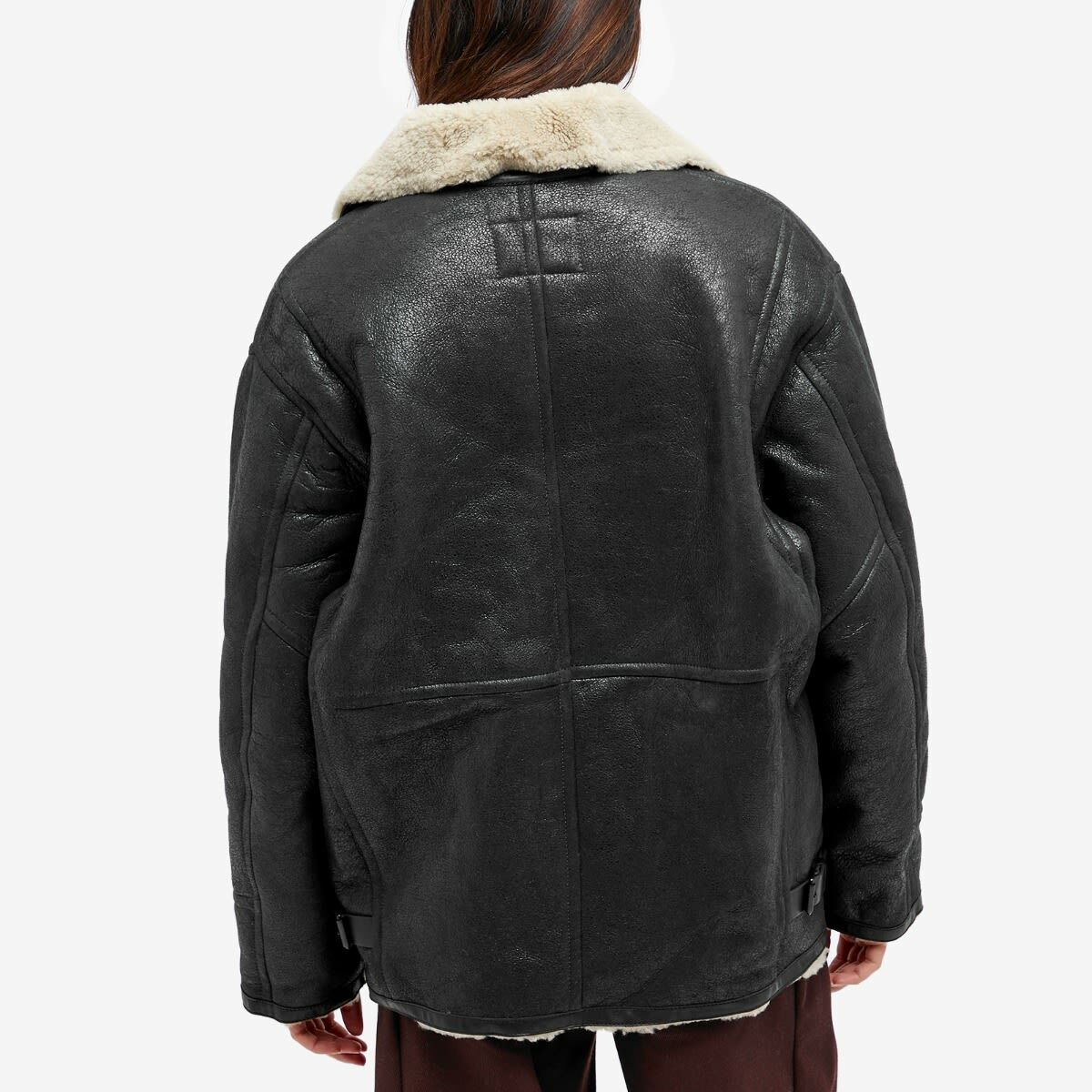 Isabel Marant Women's Adelina Shearling Jacket in Faded Black Isabel Marant
