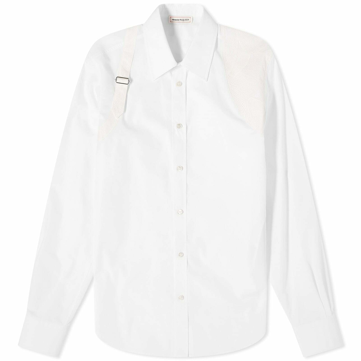 Alexander McQueen Men's Dragonfly Wing Printed Harness Shirt in White ...