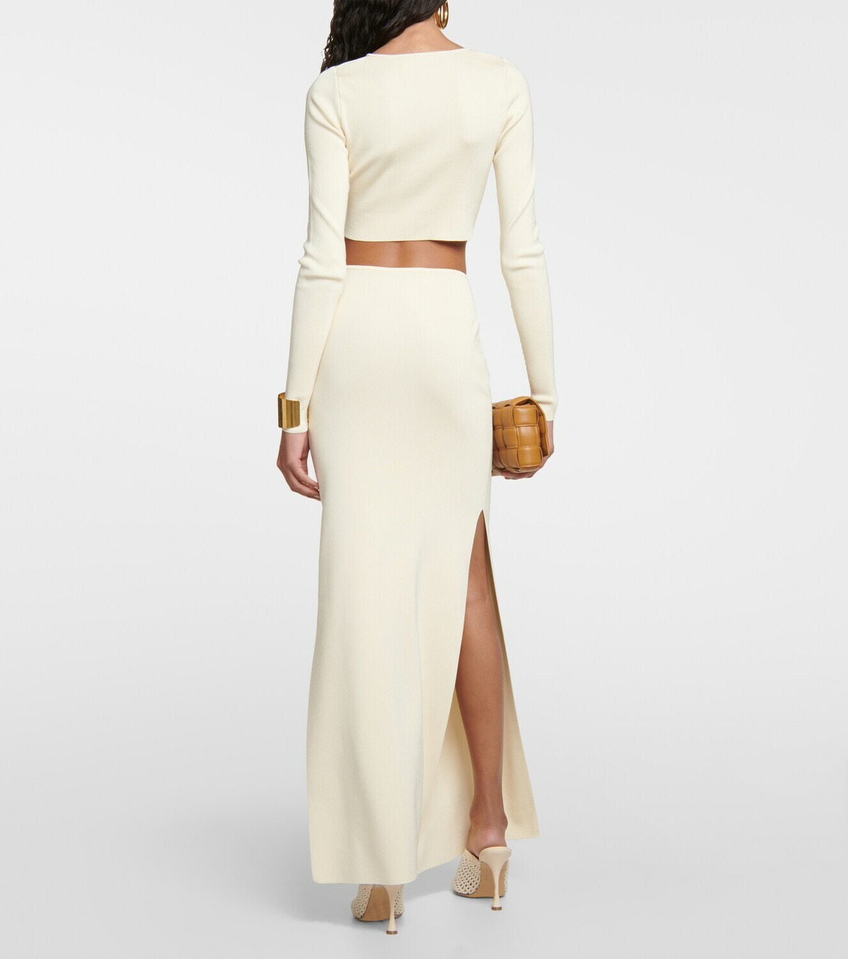 Aya Muse - Ribbed-knit cutout maxi dress Aya Muse