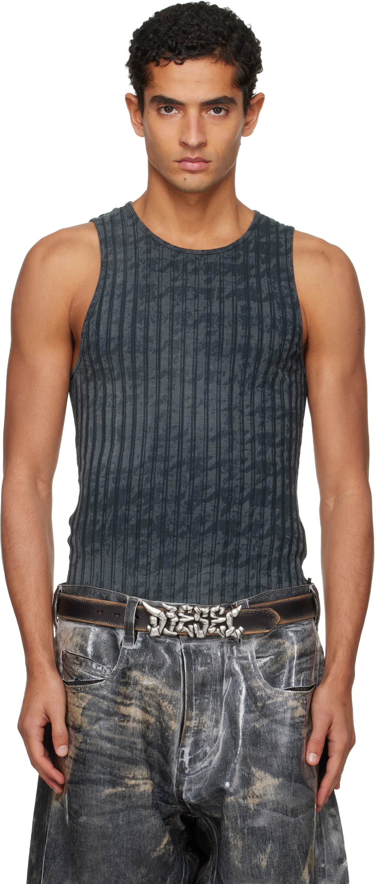 Diesel Gray T-Goty-Pie Tank Top Diesel