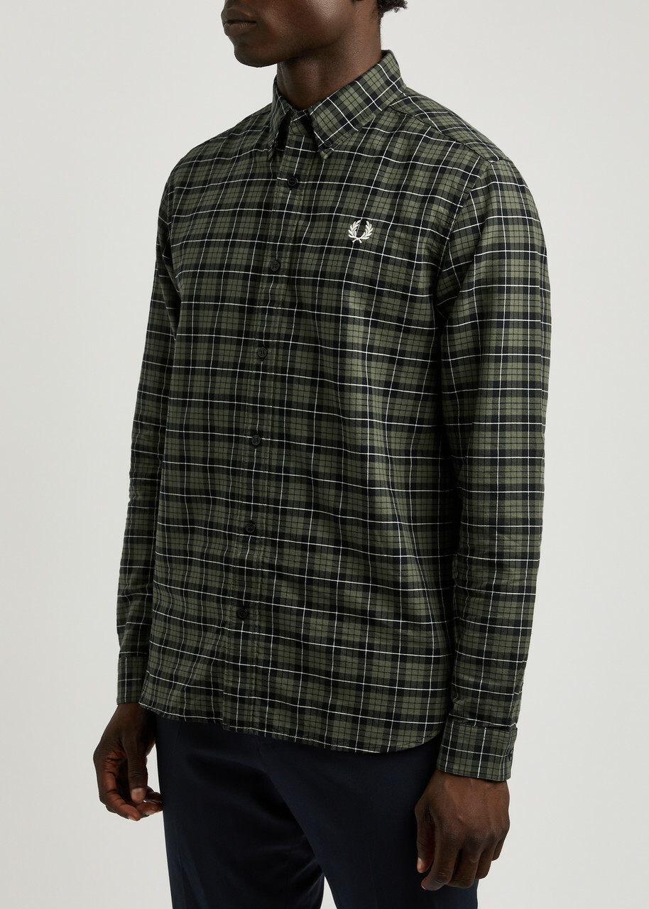 Fred Perry Checked Logo Cotton Shirt Multicoloured 1 Fred Perry