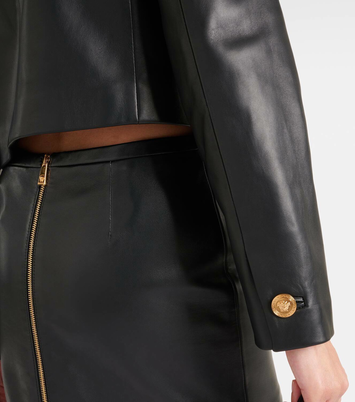 Versace Medusa leather jacket Versace