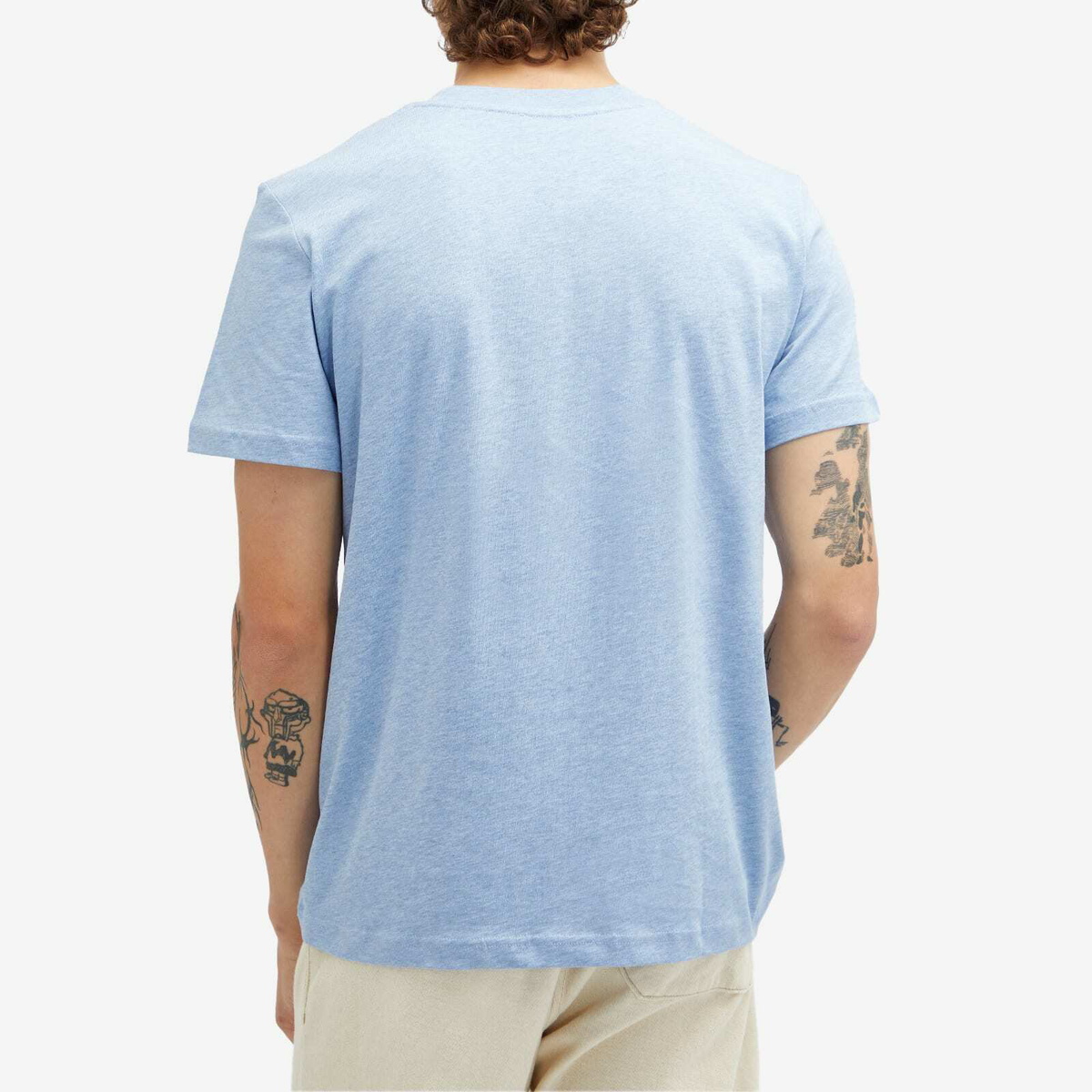 A.P.C. Men's VPC Logo T-Shirt in Sky Blue/Blue A.P.C.