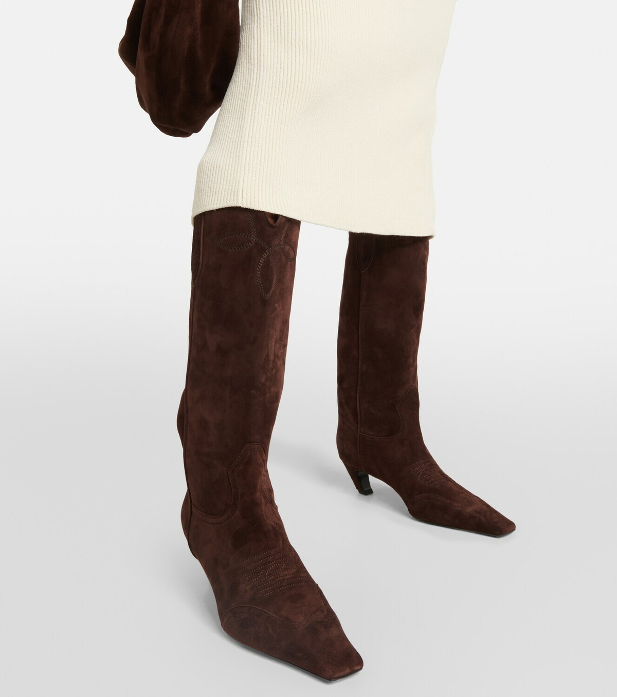 Khaite Dallas 45 suede knee-high boots Khaite