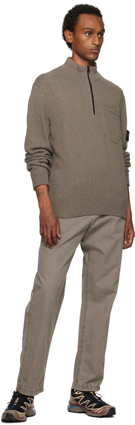 Stone Island Gray Half-Zip Sweater Stone Island