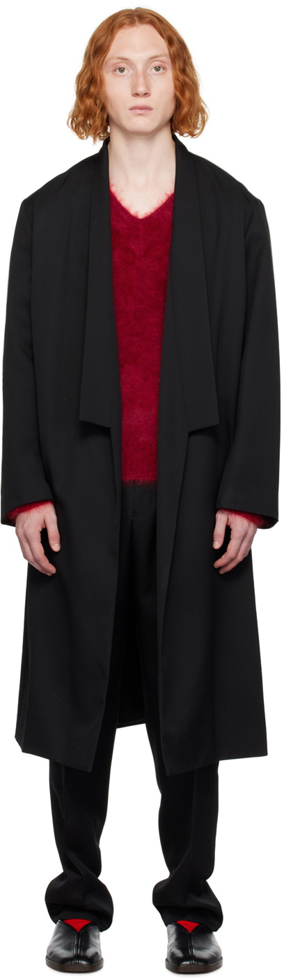 RAINMAKER KYOTO Black Open Front Coat RAINMAKER KYOTO