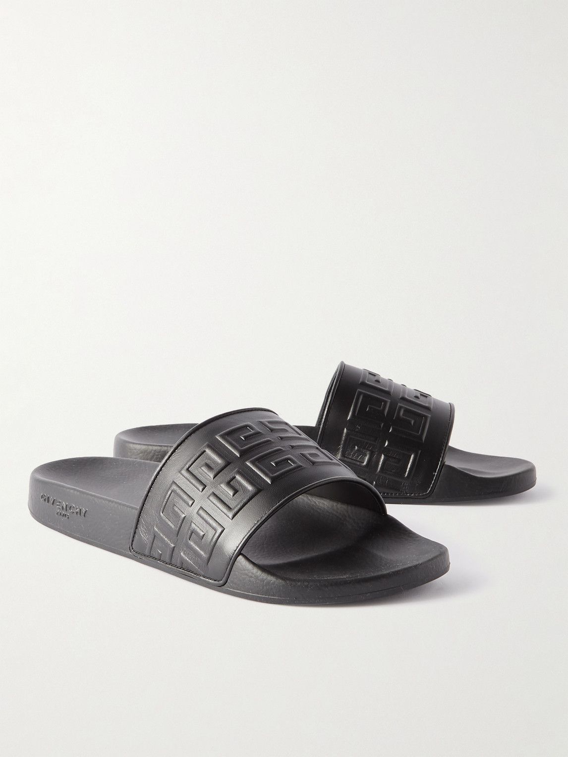 Givenchy - Logo-Embossed Rubber Slides - Black Givenchy