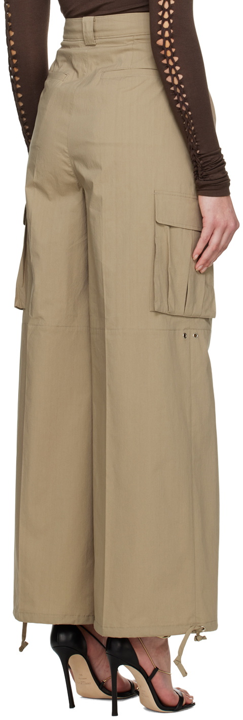 lesugiatelier Taupe String Cargo Trousers lesugiatelier