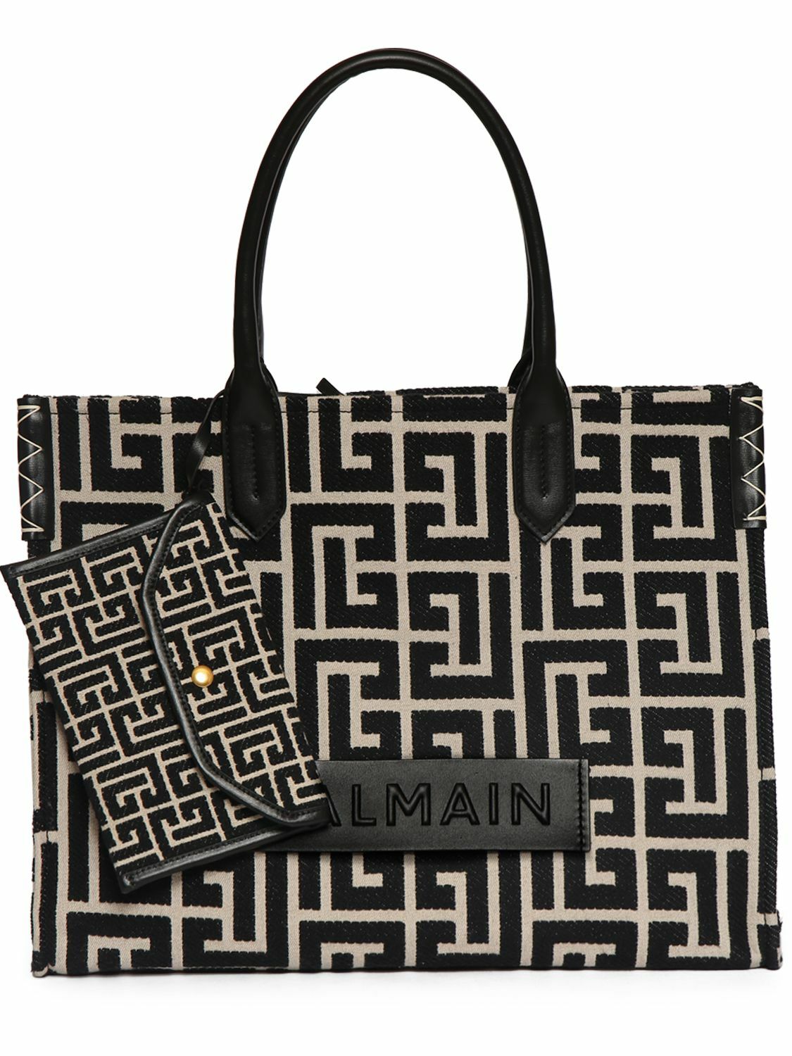 BALMAIN B-army Monogram Canvas Tote Bag Balmain