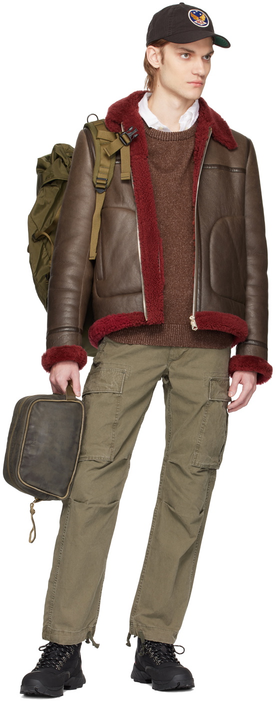 RRL Brown Travel Pouch RRL