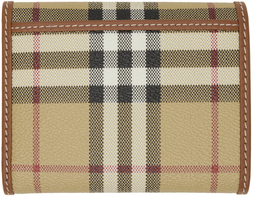 Burberry Beige Small Check Wallet Burberry