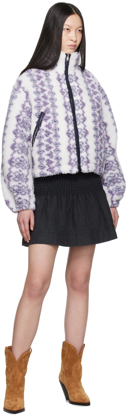 Isabel Marant Etoile Off-White & Purple Mackensy Jacket Isabel Marant ...