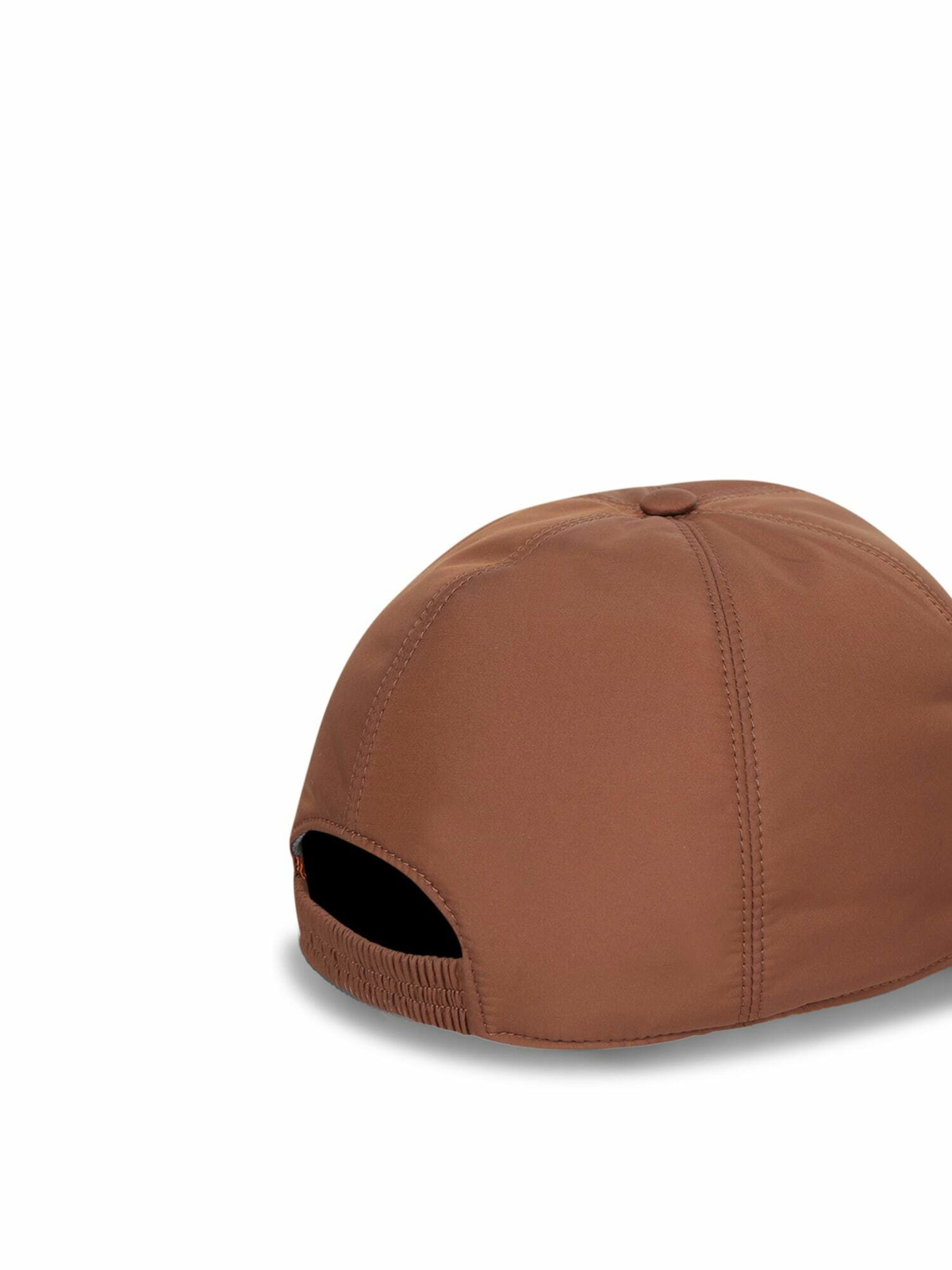 Zegna Brown Nylon Baseball Cap Zegna
