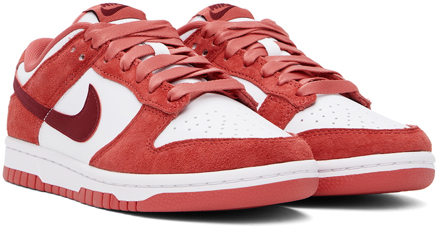 Nike White & Red Dunk Low Valentine's Day Sneakers Nike