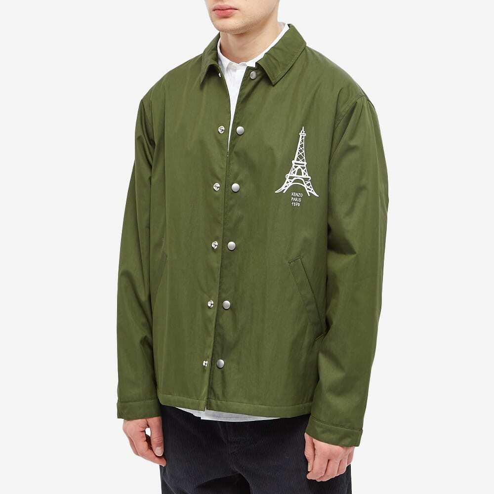 Kenzo Men's Eiffel Tower Coach Jacket in Dark Khaki Kenzo