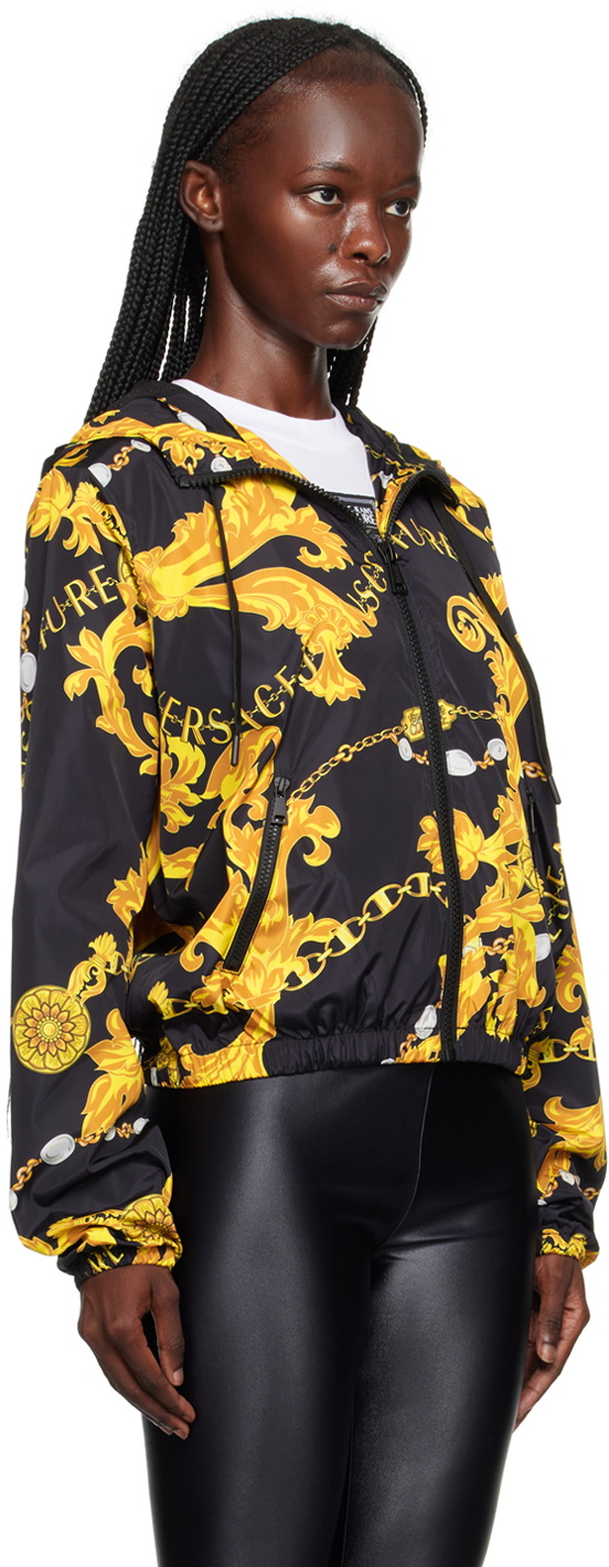 Versace Jeans Couture Black & Gold Chain Couture Jacket Versace