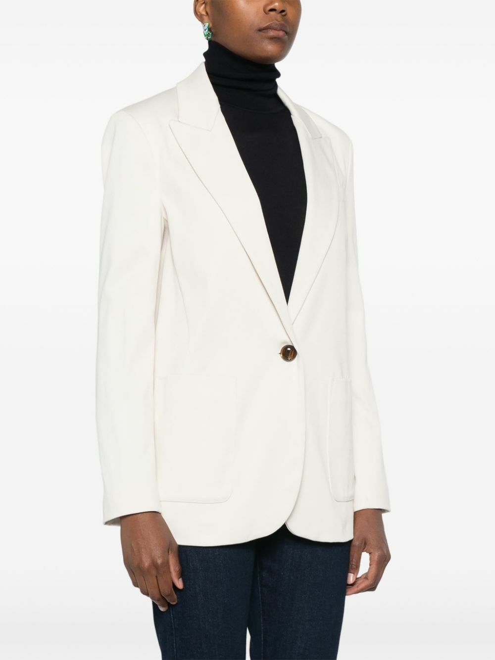 FORTE FORTE - Cotton Single-breasted Blazer Jacket Forte Forte