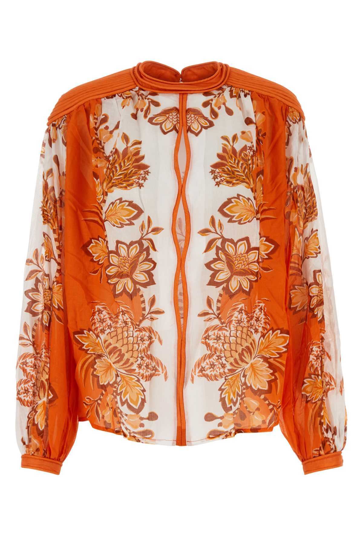 Farm Rio Printed Cotton Aura Blouse Farm Rio