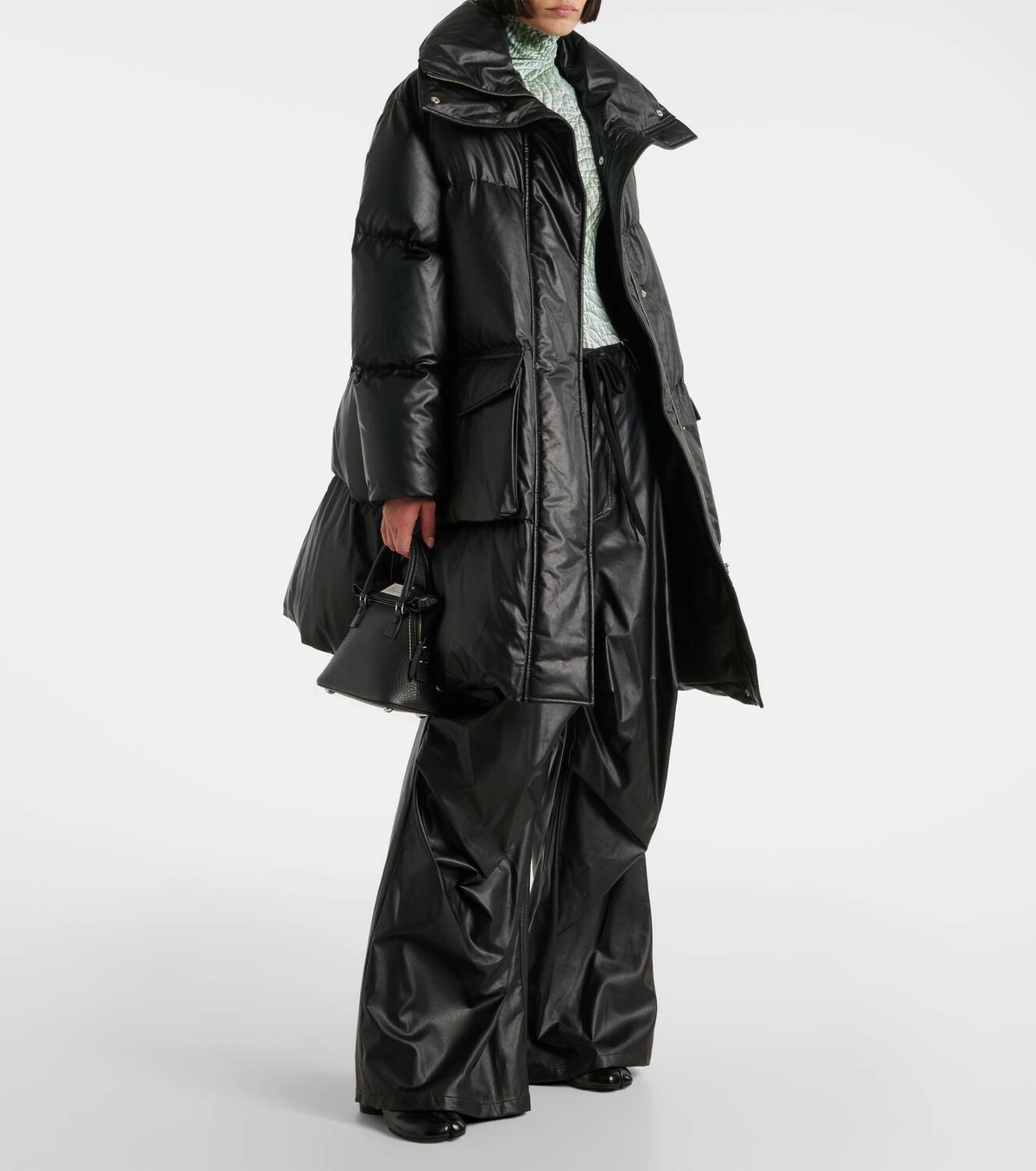 MM6 Maison Margiela Faux leather puffer coat MM6 Maison Margiela