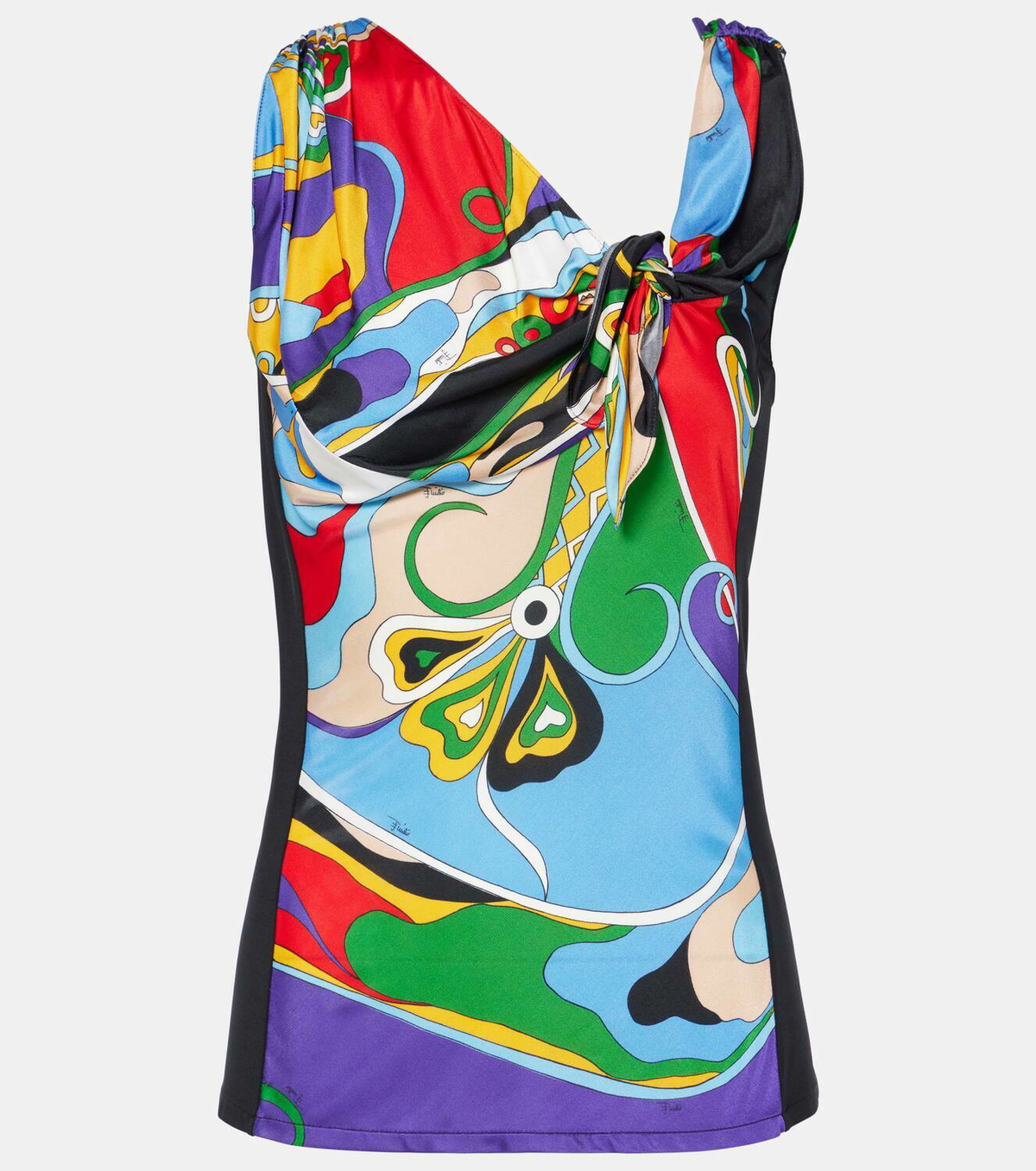 Pucci Orchidee tie-neck top Emilio Pucci