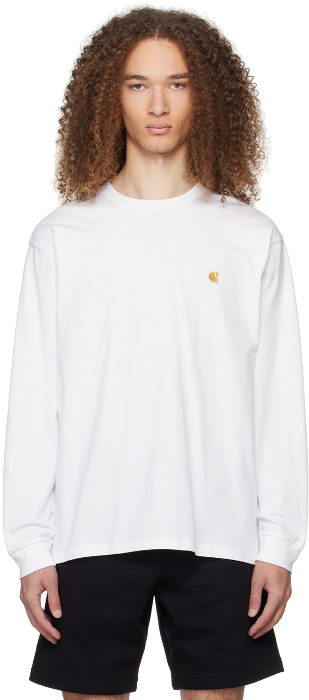 Carhartt Work In Progress White Chase Long Sleeve T-Shirt Carhartt WIP