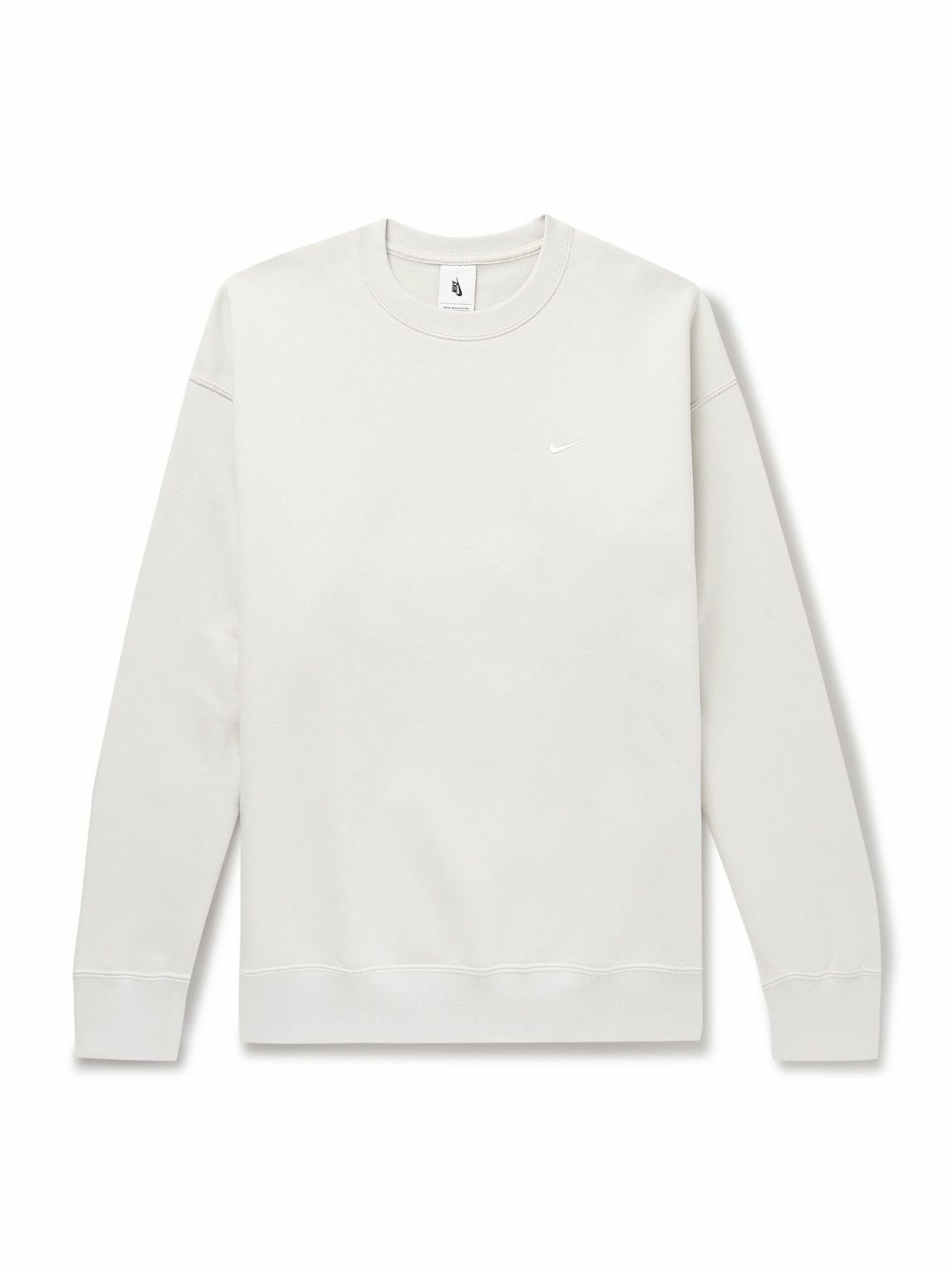 Nike - Solo Swoosh Logo-Embroidered Cotton-Blend Jersey Sweatshirt ...