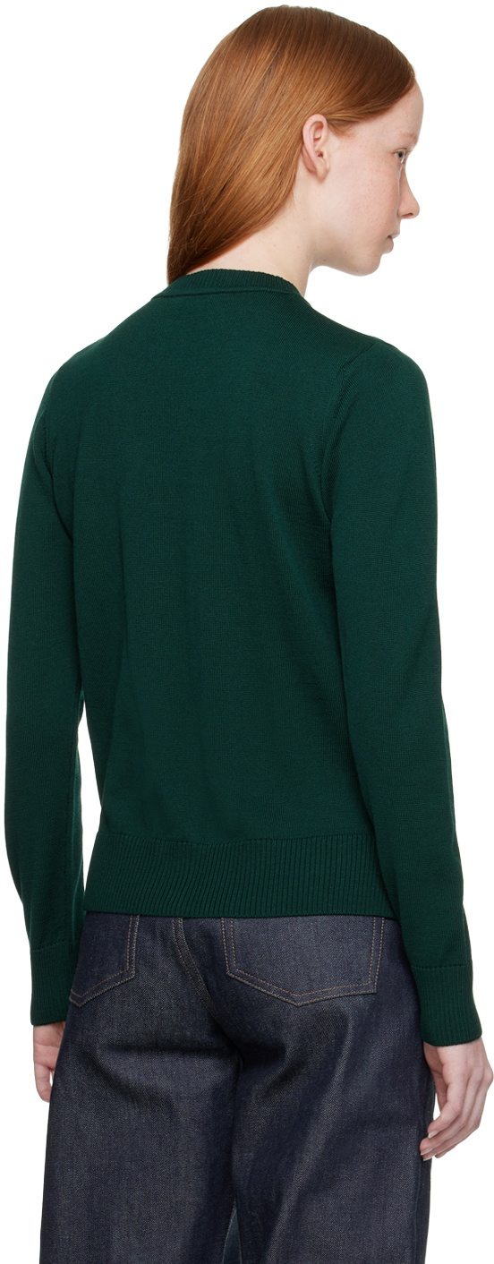 Maison Kitsuné Green Fox Head Patch Cardigan Maison Kitsune