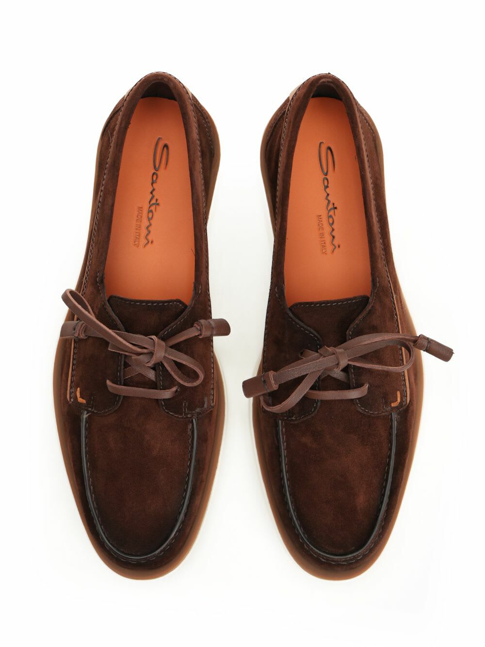 Santoni Suede Boat Shoes Santoni