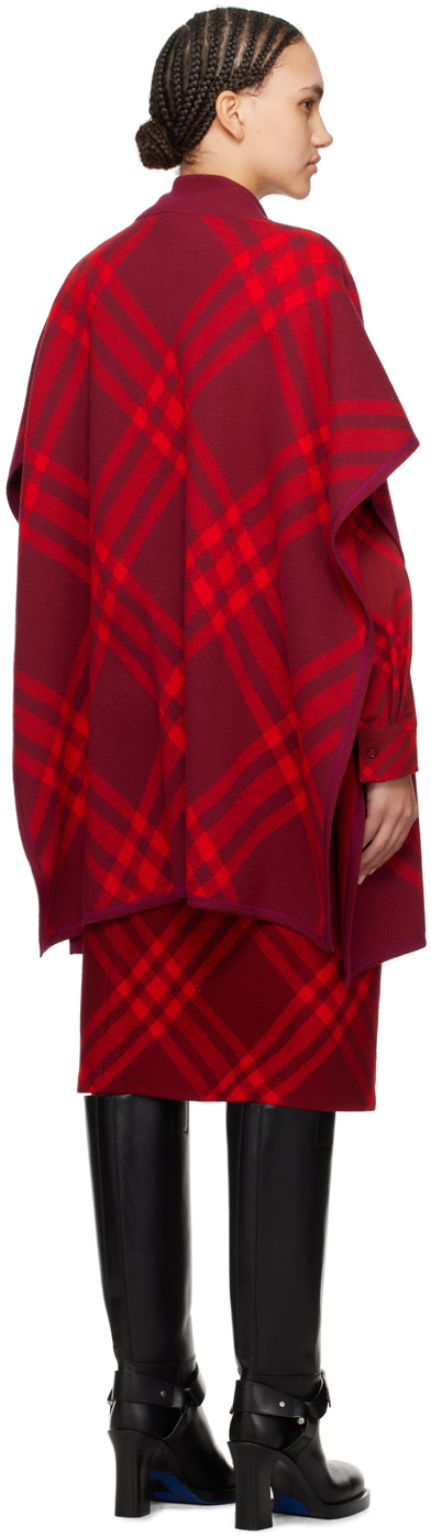 Burberry Red Check Coat Burberry