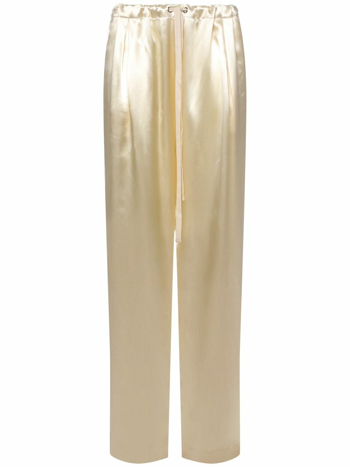 KHAITE Trenton Shiny Viscose Pants Khaite