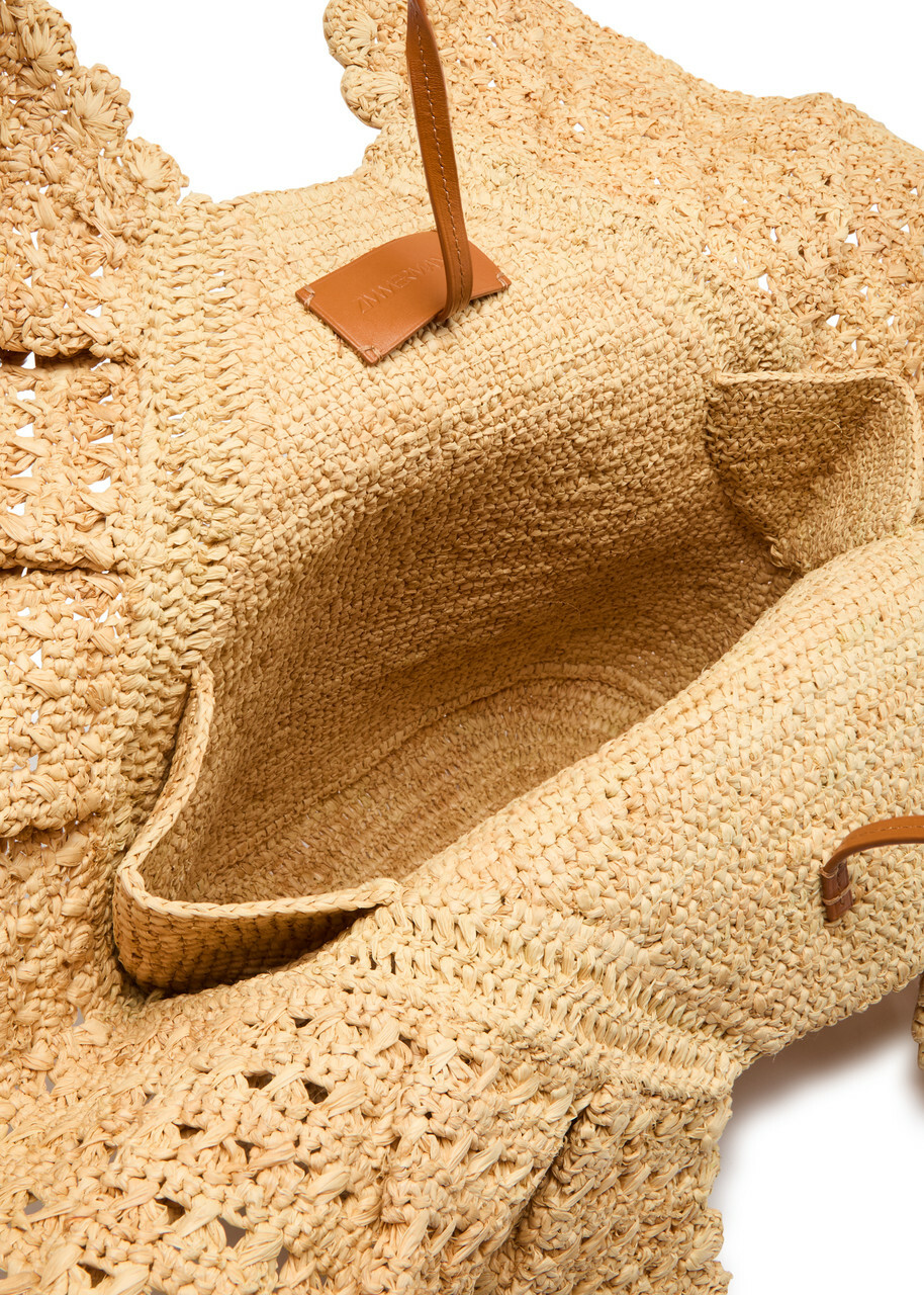 Zimmermann Ruffled Raffia Tote - Natural - One Size Zimmermann