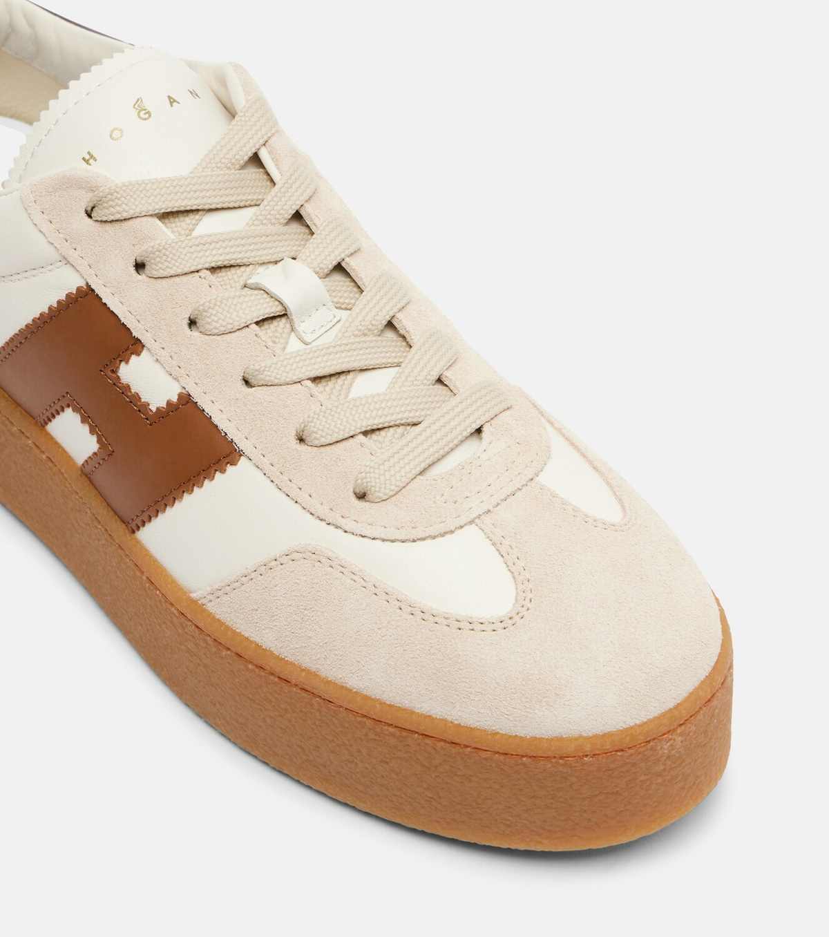 Hogan H681 leather and suede platform sneakers Hogan