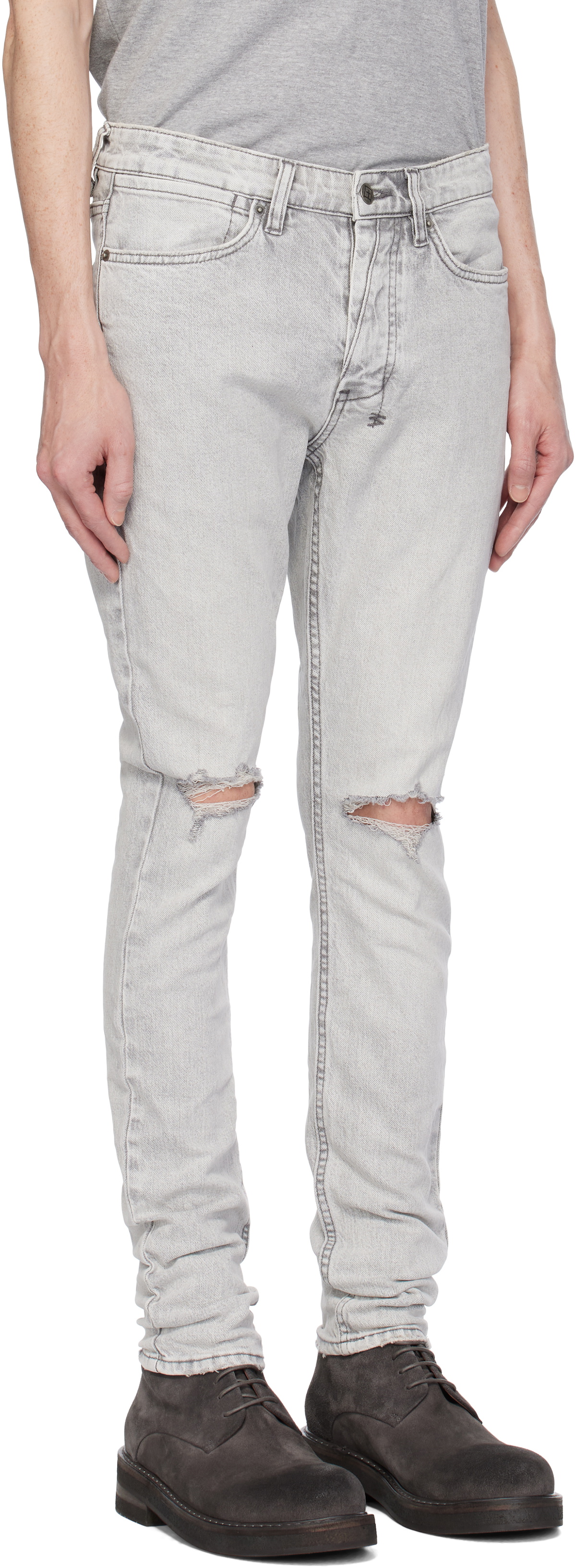 Ksubi Gray Van Winkle White Snow Jeans Ksubi