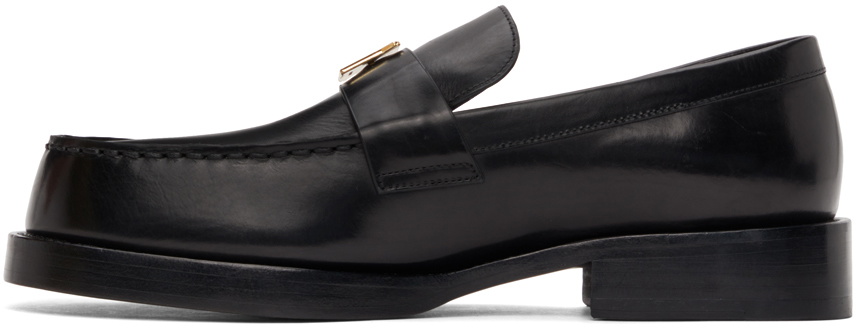 We11done Black Metal Logo Loafers We11done