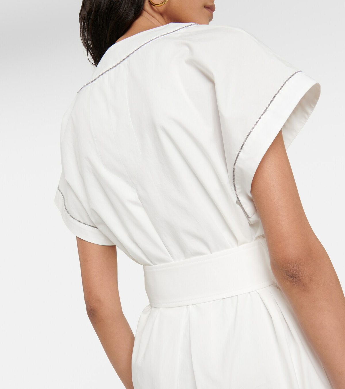 Brunello Cucinelli Embellished cotton midi dress Brunello Cucinelli