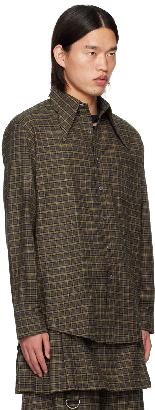 Collina Strada Gray Bat Shirt Collina Strada