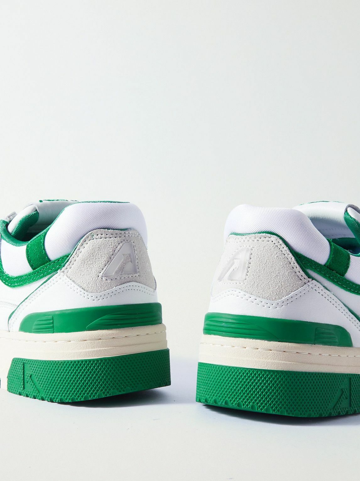 Autry - CLC Suede and Rubber-Trimmed Leather Sneakers - Green Autry