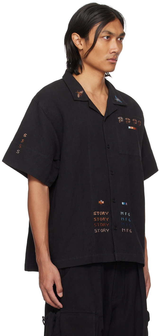 Story mfg. Black Greetings Shirt Story Mfg.