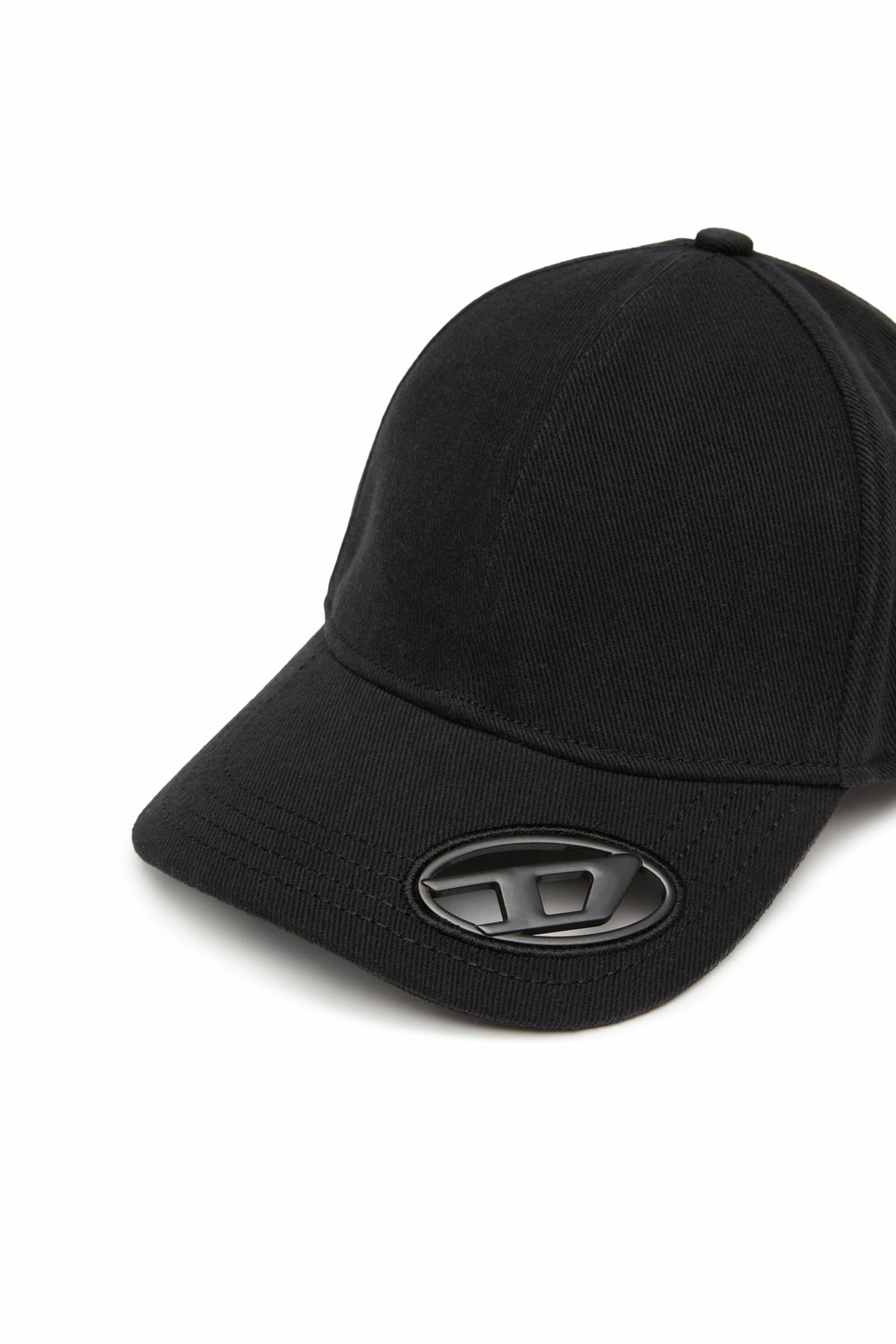 Diesel Baseball cap with oval D plaque - Caps Mens in Black Diesel