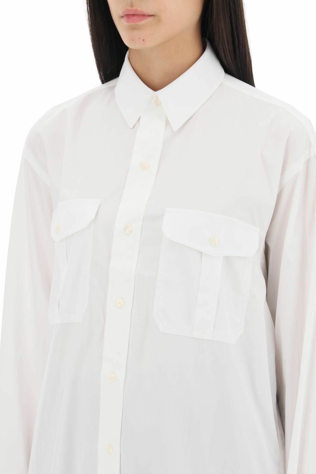 WARDROBE. NYC maxi shirt in cotton batista White WARDROBE.NYC