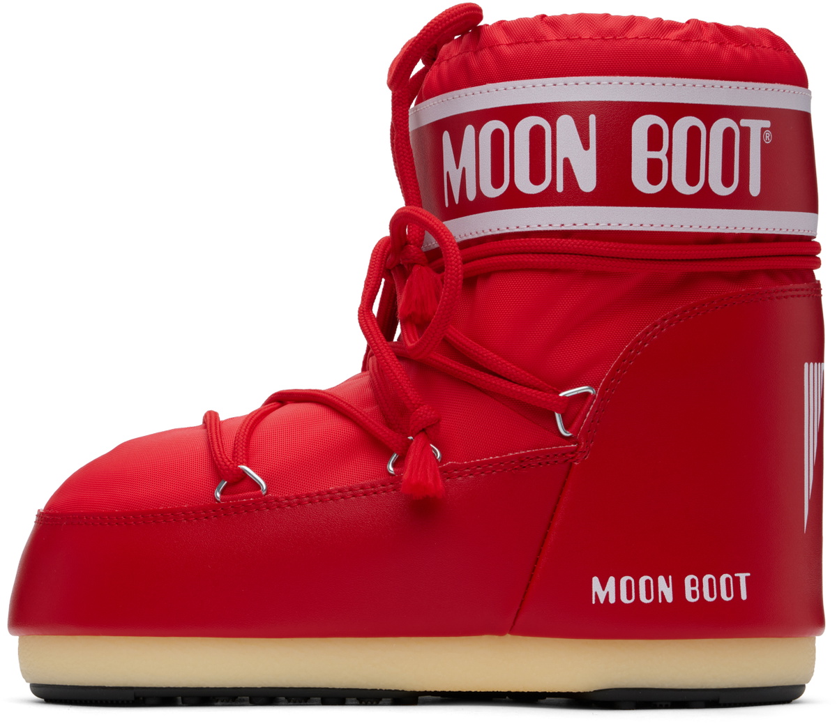 Moon Boot Red Icon Low Nylon Boots Moon Boot