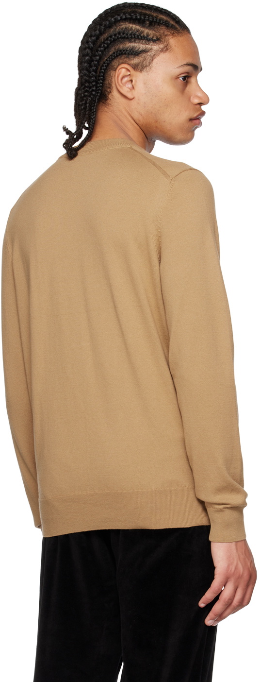 BOSS Tan Embroidered Sweater BOSS