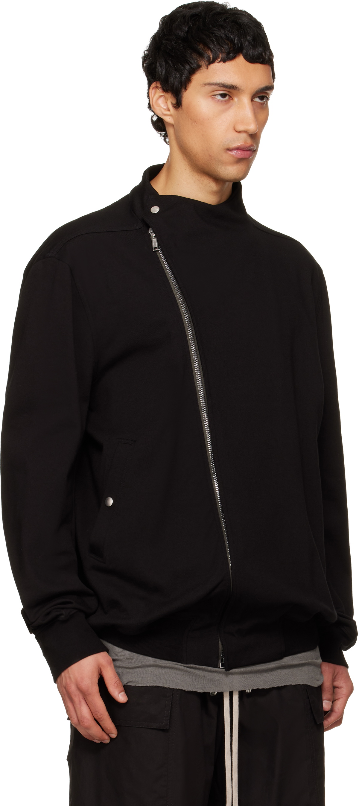 Rick Owens Black Temple Hollywood Flight Jacket Rick Owens