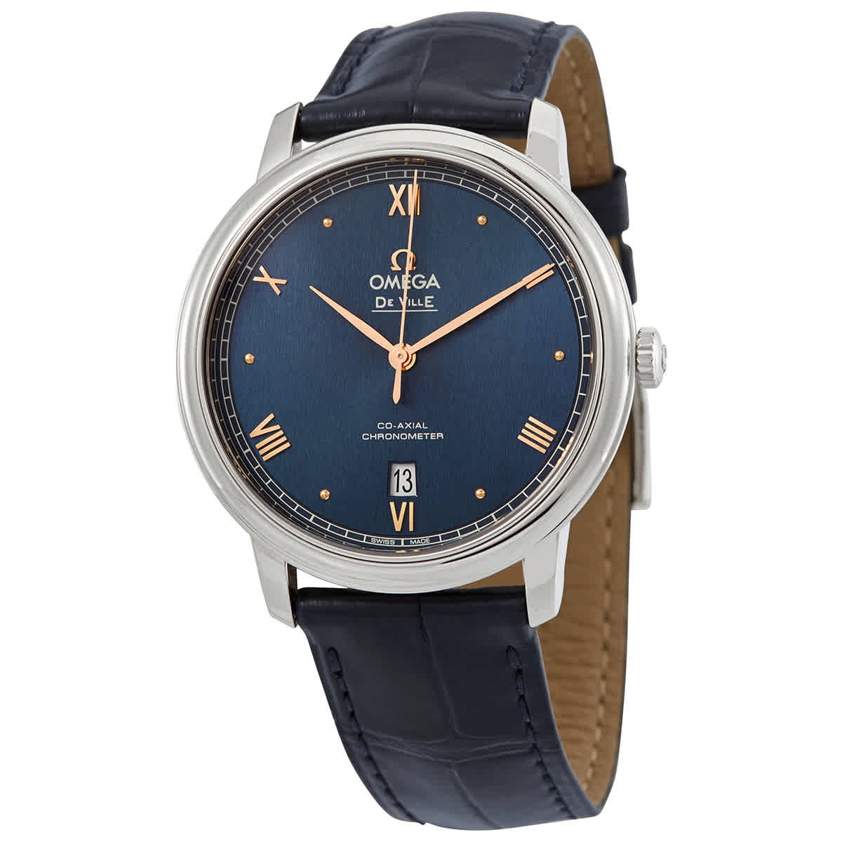 Omega De Ville Prestige Automatic Chronometer Blue Dial Mens Watch 424.13.40.20.03.004 Omega